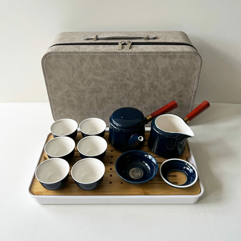Набір для чайної церемонії Сіра ніч чабань 6 чашок синя сумка купити за низькою ціною